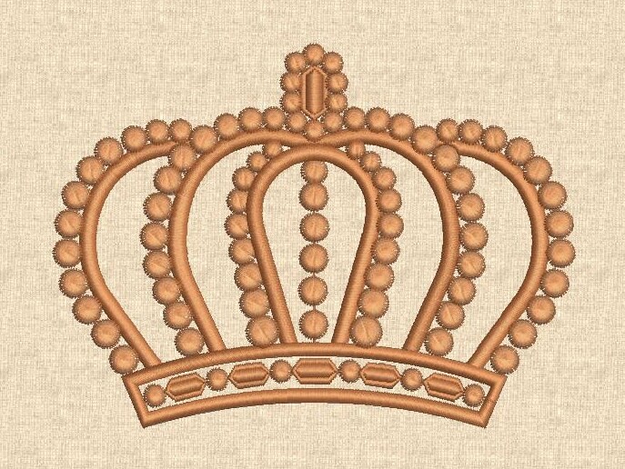 Royal Crown Machine Embroidery Design Gold Crown Embroidery | Etsy