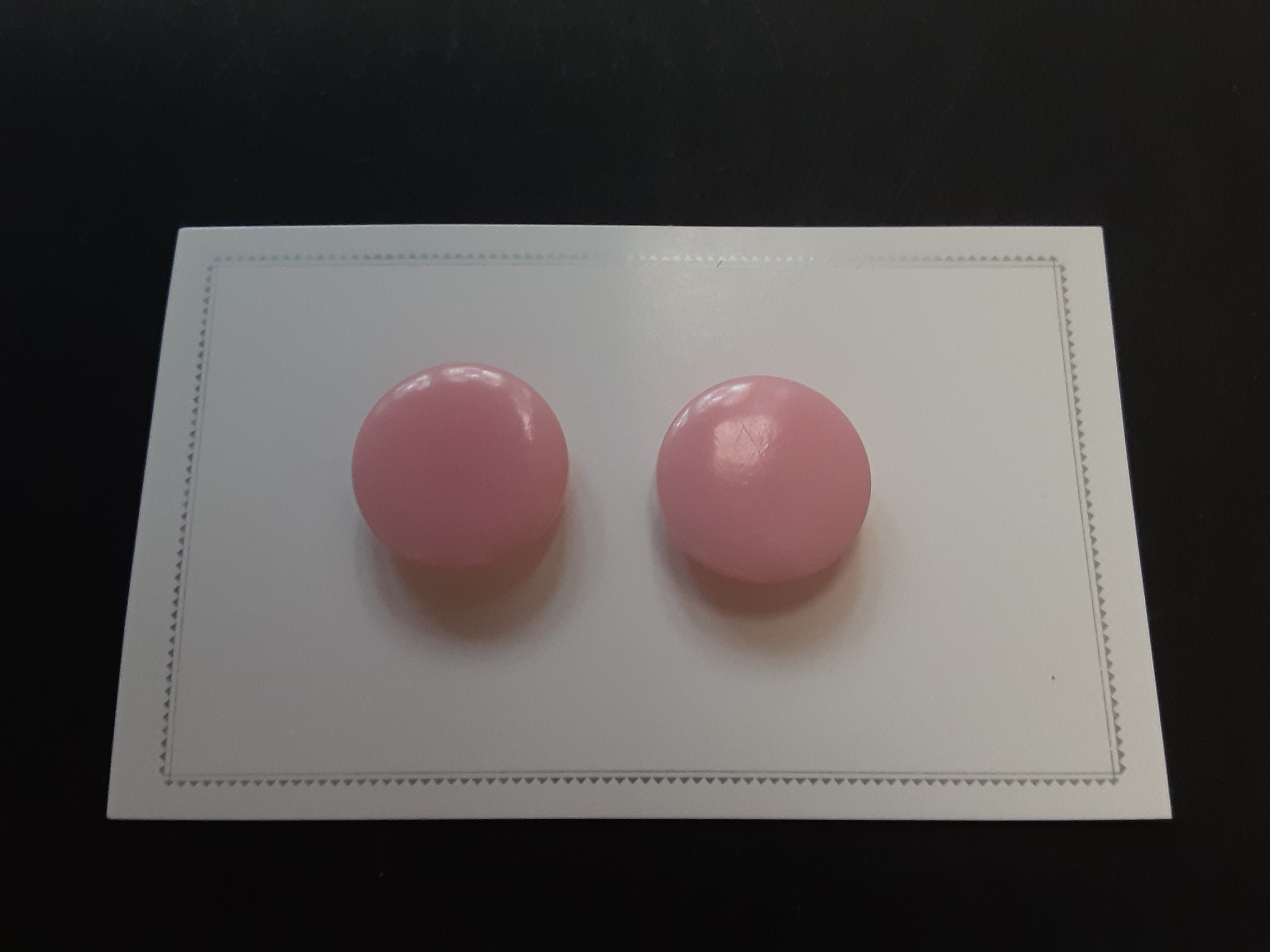 Vintage Pink Buttons Pink and Rhinestone Buttons Pink Buttons Set of 2 ...