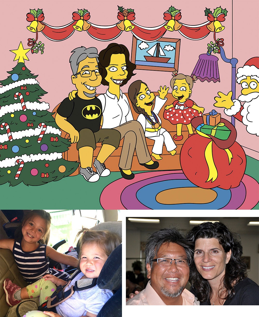 Christmas Family Portrait Gift Idea for Husband.christmas - Etsy