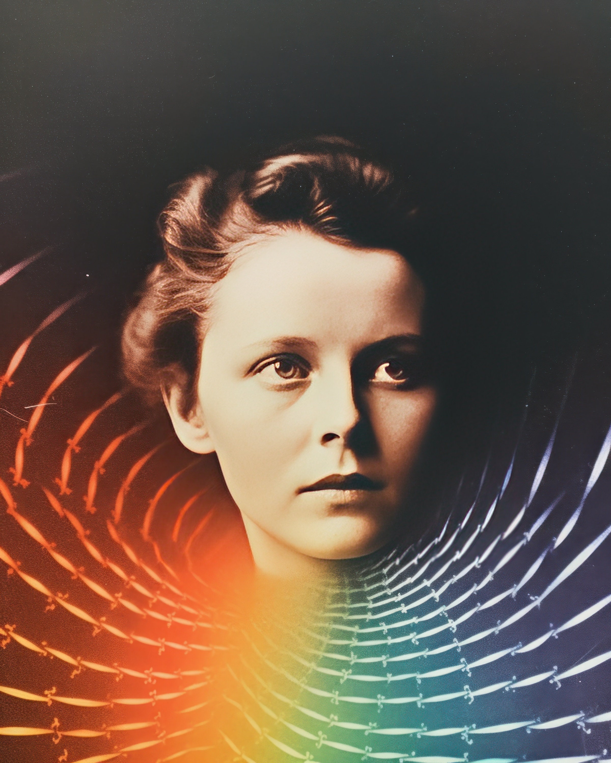 Retro Rainbow Portrait Print Mid-century Style Portrait PRINTABLE ...