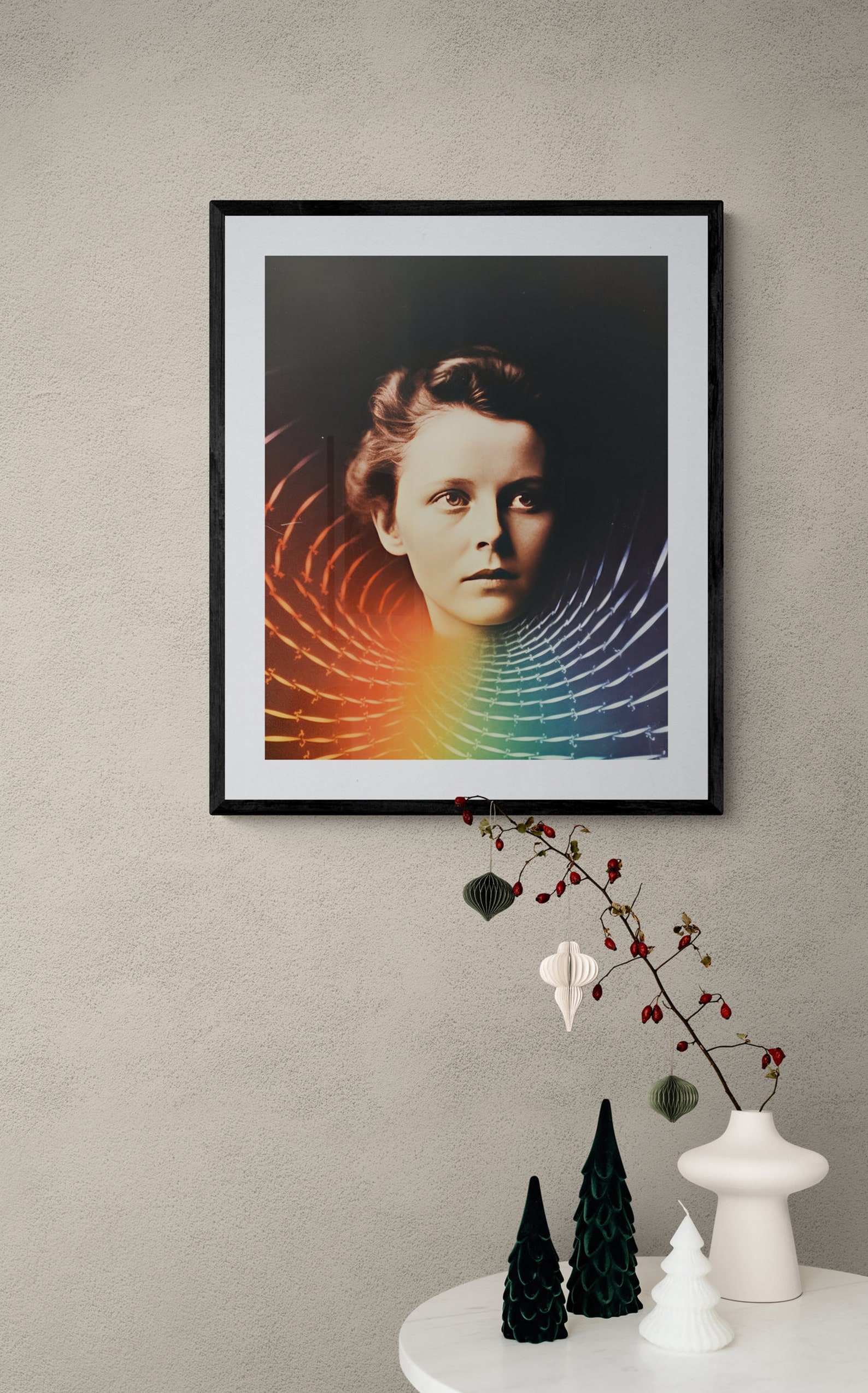 Retro Rainbow Portrait Print Mid-century Style Portrait PRINTABLE ...