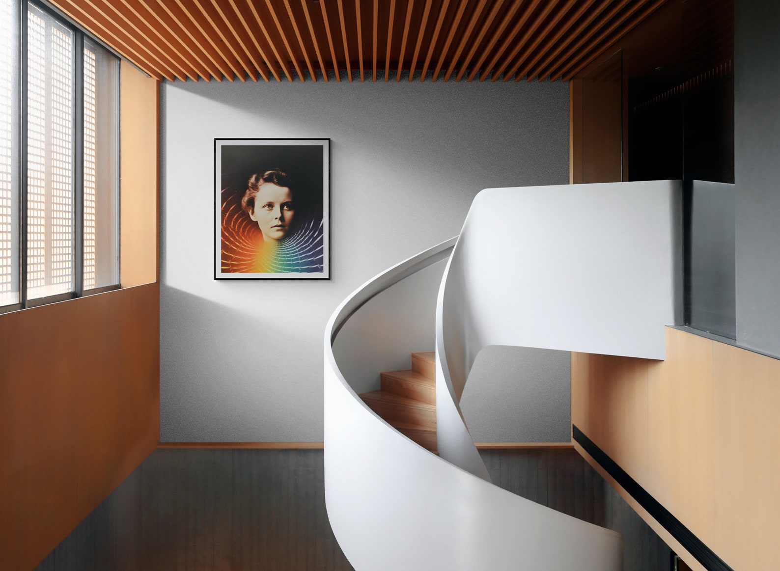 Retro Rainbow Portrait Print Mid-century Style Portrait PRINTABLE ...