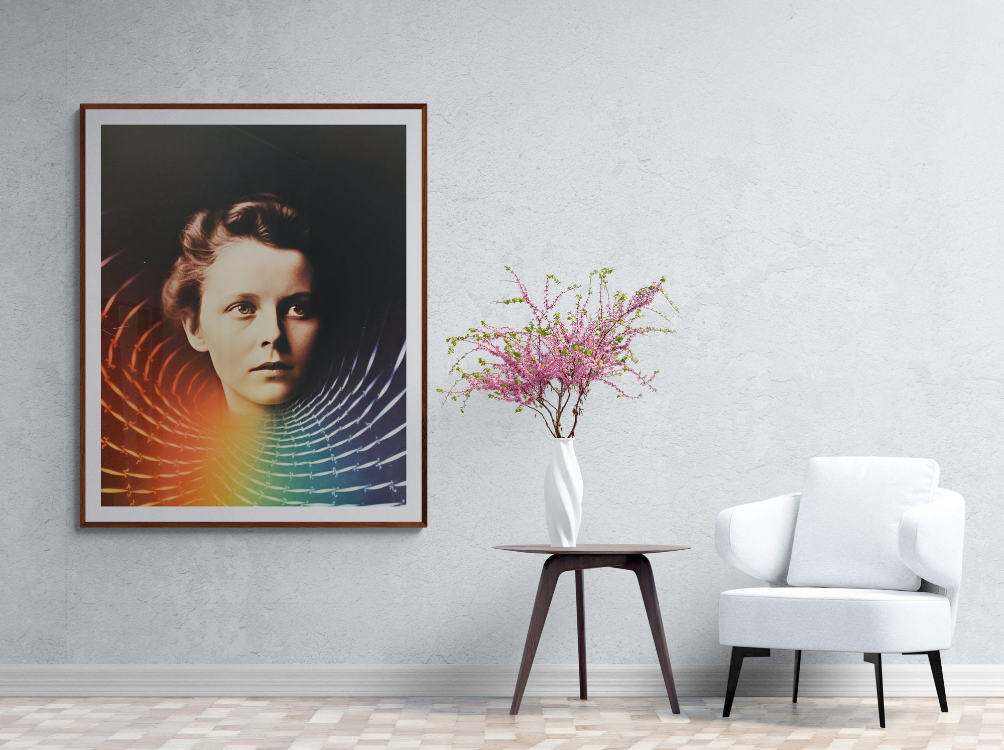 Retro Rainbow Portrait Print Mid-century Style Portrait PRINTABLE ...