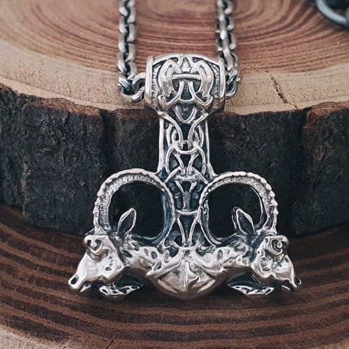 Mjolnir Pendant Viking Necklace Norse Jewelry Replica - Etsy