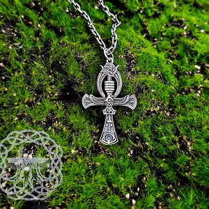 Ankh, Ankh Cross Pendant, Sterling Silver Ankh Cross Necklace, Egyptian ...