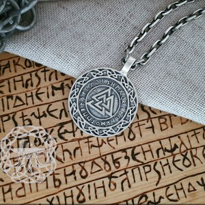 Valknut Pendant, Sterling Silver Valknut Necklace, Valknut Viking ...