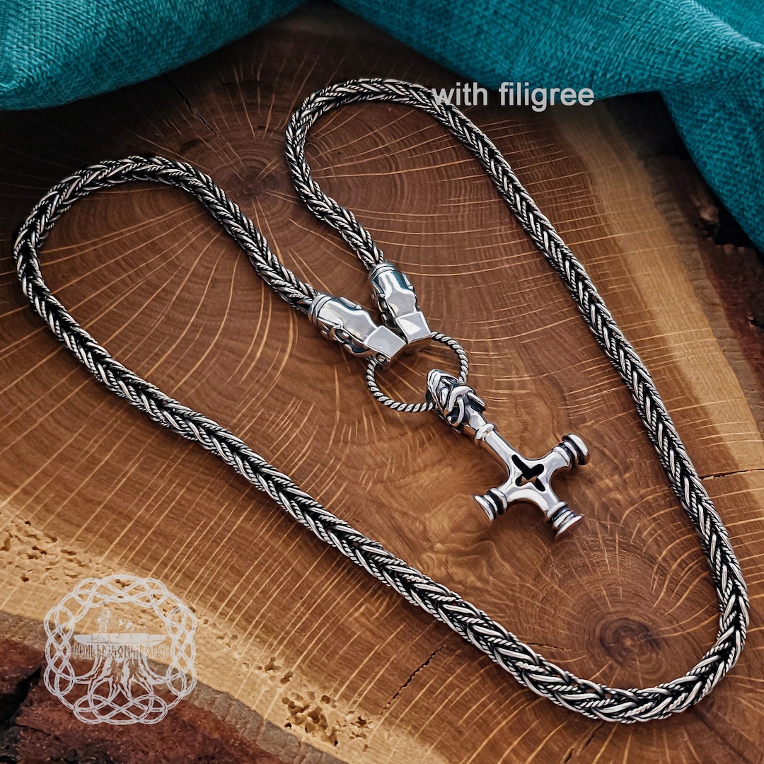 Authentic Viking Wolf Chain Replica From Gotland. Wolf Head Viking ...