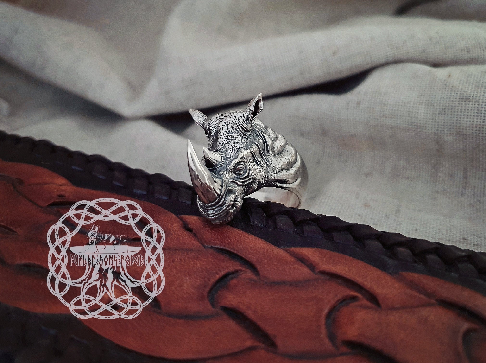 Rhinoceros Ring Sterling Silver Rhinoceros Ring Jewelry Animal - Etsy