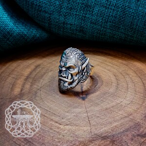 Durotan Ring. Sterling Silver World of Warcraft Ring. Handmade Orc Ring ...
