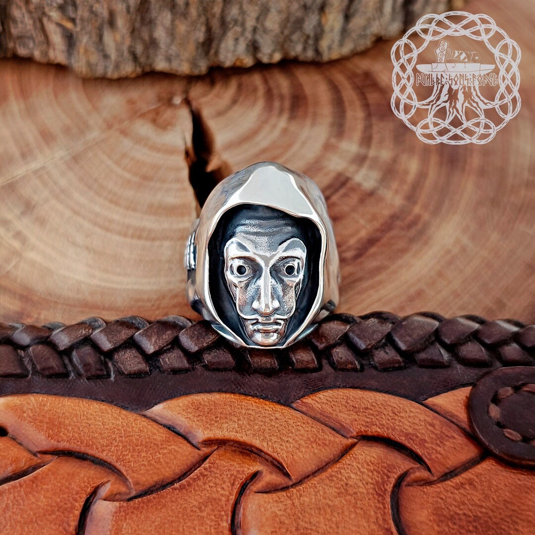 Salvador Dali Ring: Sterling Silver Hooded Dali With Bandolier - Etsy