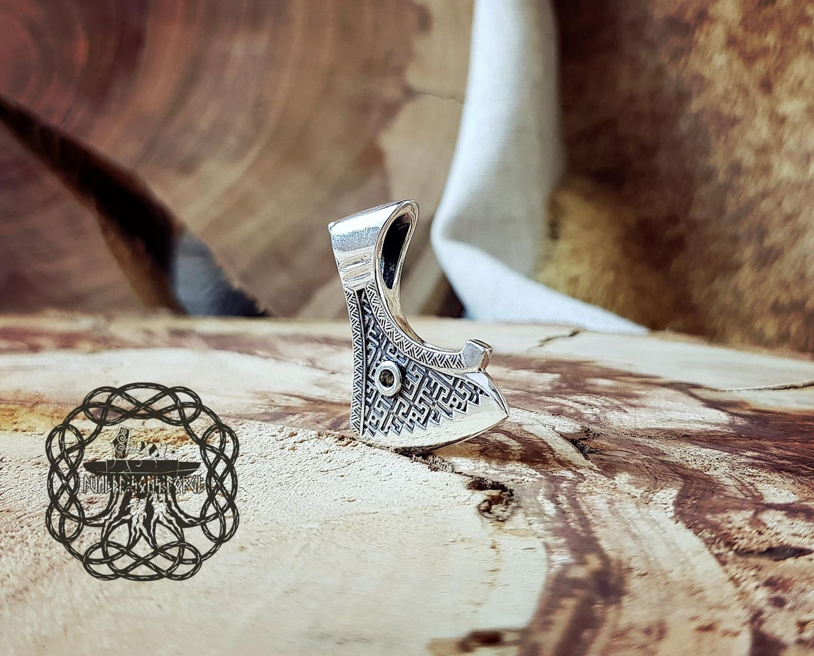 Viking Axe Pendant Sterling Silver Viking Necklace Norse - Etsy
