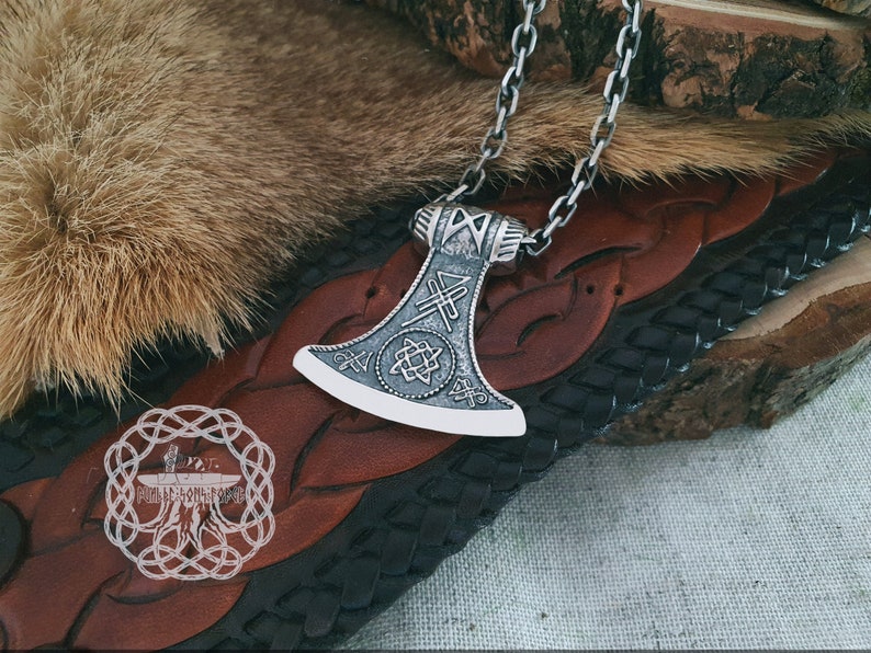 Viking Axe Pendant Sterling Silver Axe Pendant Pagan Symbol | Etsy