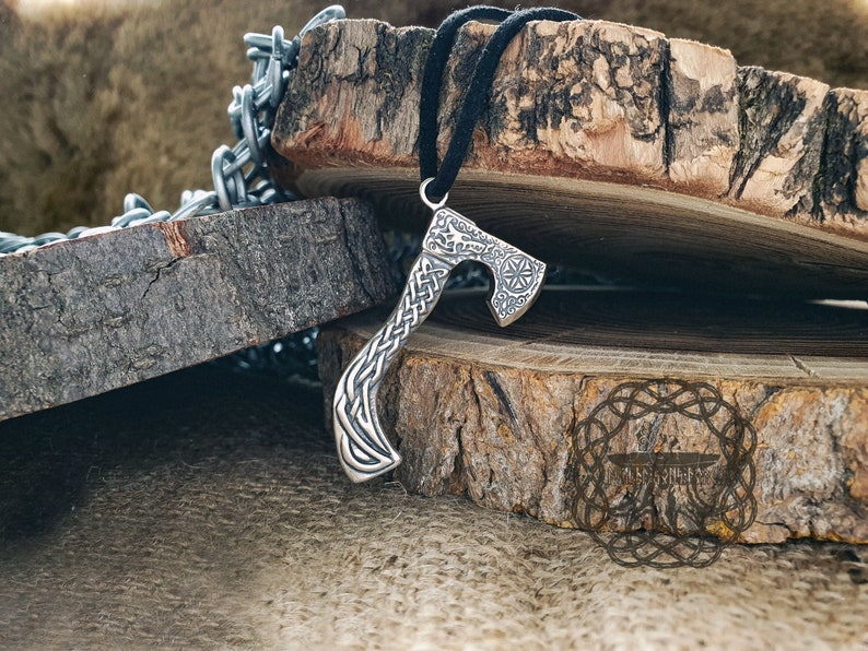 Viking Axe Pendant Sterling Silver Battle Axe Pendant Berserk - Etsy