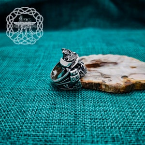 Samurai Ring. Sterling Silver Samurai Helmet Mask Ring. Handmade ...