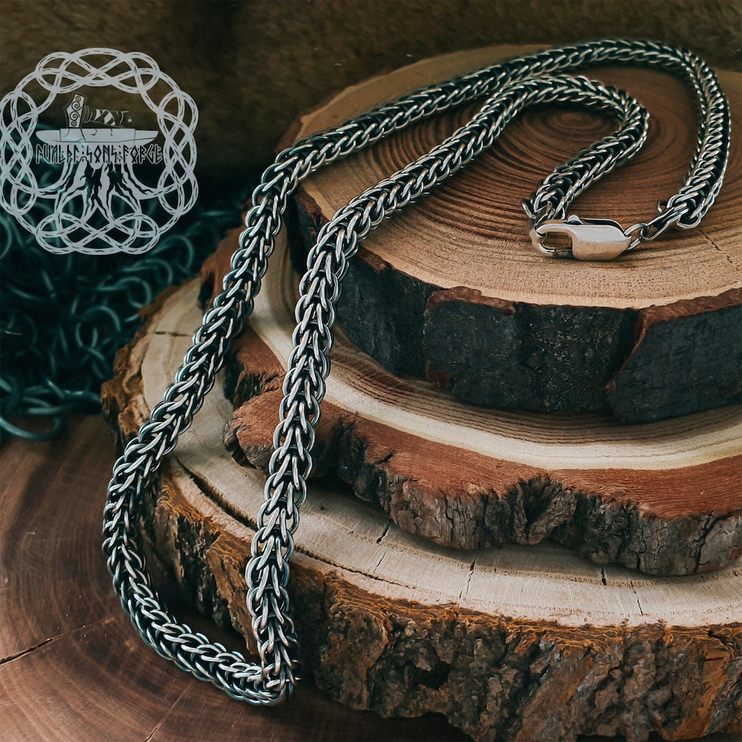 Viking Chain, Viking Necklace, Norse Necklace, Norse Chain, Sterling ...