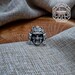 Samurai Ring. Sterling Silver Samurai Helmet Mask Ring. Handmade ...