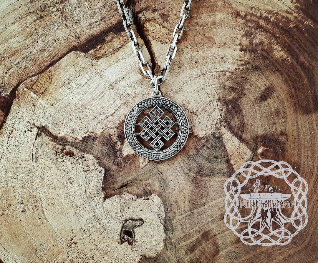 Endless Knot Necklace. Sterling Silver Endless Knot Pendant. Handmade ...