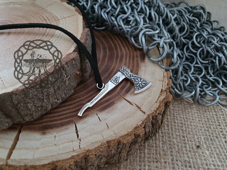 Viking Axe Pendant Sterling Silver Battle Axe Pendant Berserk - Etsy