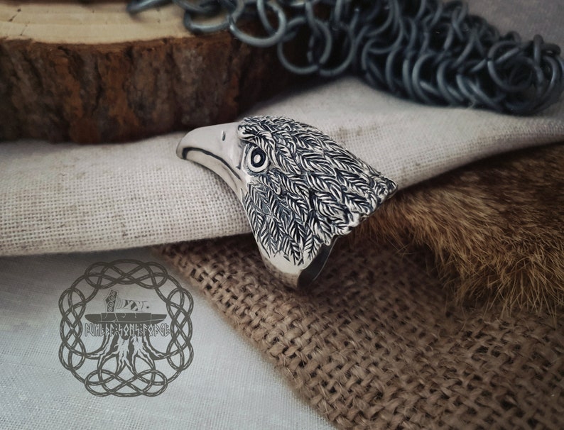 Raven Ring Sterling Silver Raven Ring Norse Animal Jewelry - Etsy