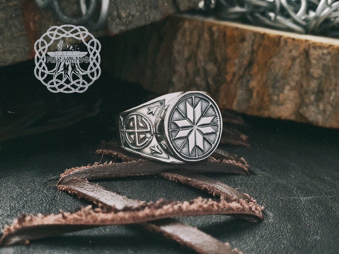 Alatyr Ring Sterling Silver Ring, Slavic Ring, Slavic Protection Ring ...