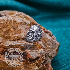 Durotan Ring. Sterling Silver World of Warcraft Ring. Handmade Orc Ring ...