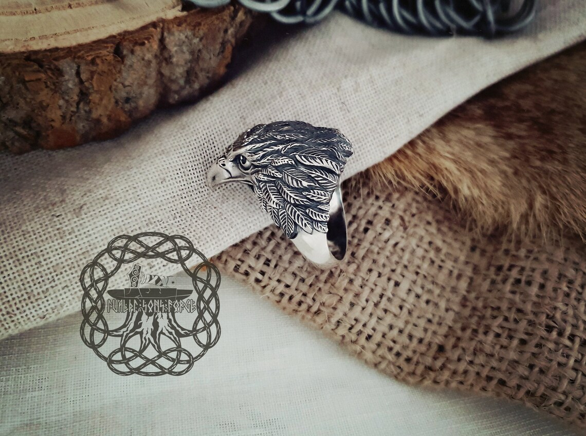 Eagle Ring Sterling Silver Eagle Ring Animal Jewelry | Etsy