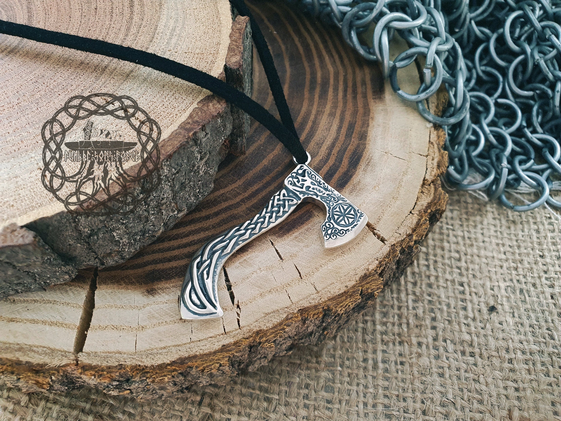 Viking Axe Pendant Sterling Silver Battle Axe Pendant Berserk - Etsy