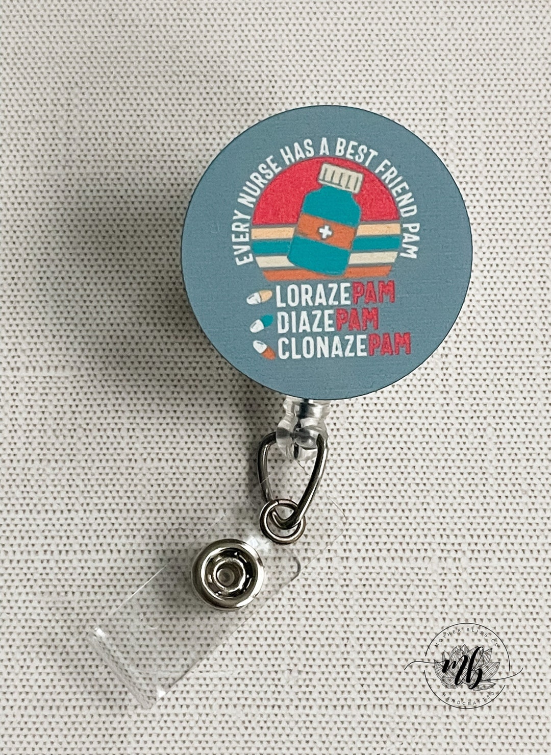 Every Nurse Has Best Friend Pam Funny Interchangeable Badge Reel ...