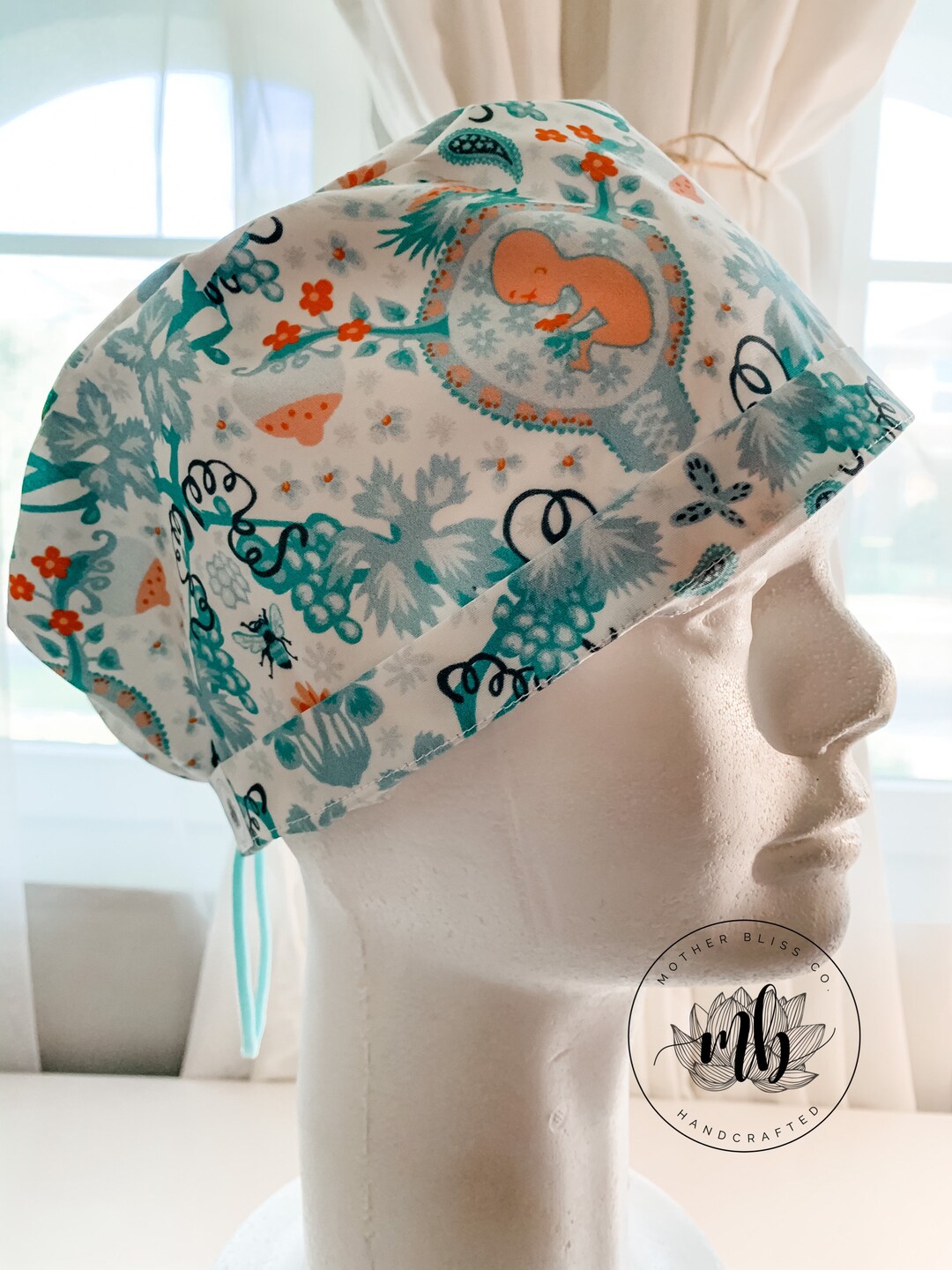 Baby Bloom Womb IVF Fertility Pixie Scrub Cap | Adjustable Elastic With ...