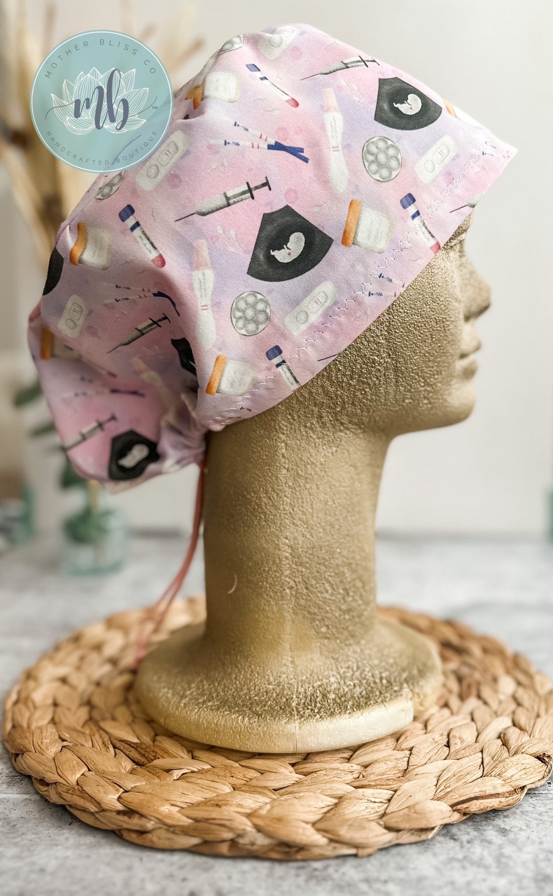 Fertility Things Ultrasound Hat - Scrub Hat - IVF Hat | 100% Cotton ...