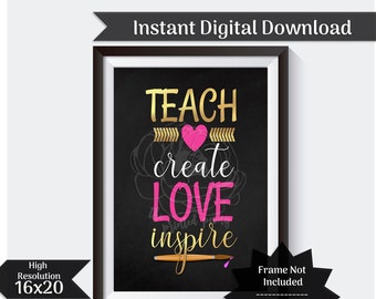 Teacher Subway Art | Etsy