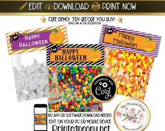 Halloween Pumpkin Bag Topper - Etsy