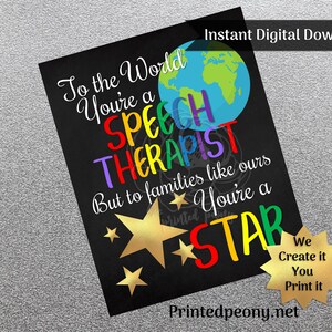 Speech Therapist Gift Gift for Speech Therapist Thank You Gift ...