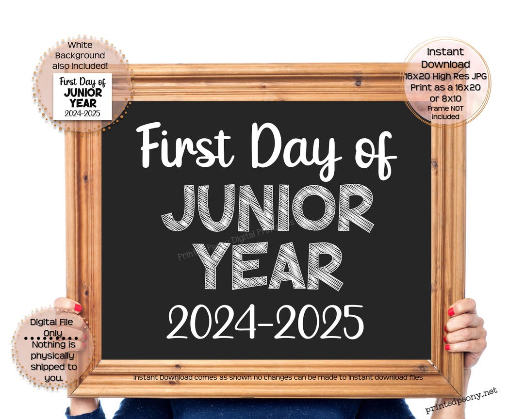 First Day of Eleventh Grade Printable Sign First Day of School Sign ...