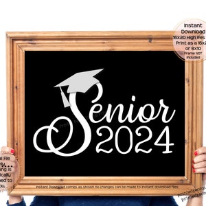 Printable Graduation Sign Graduation Party Decorations Senior 2024 ...