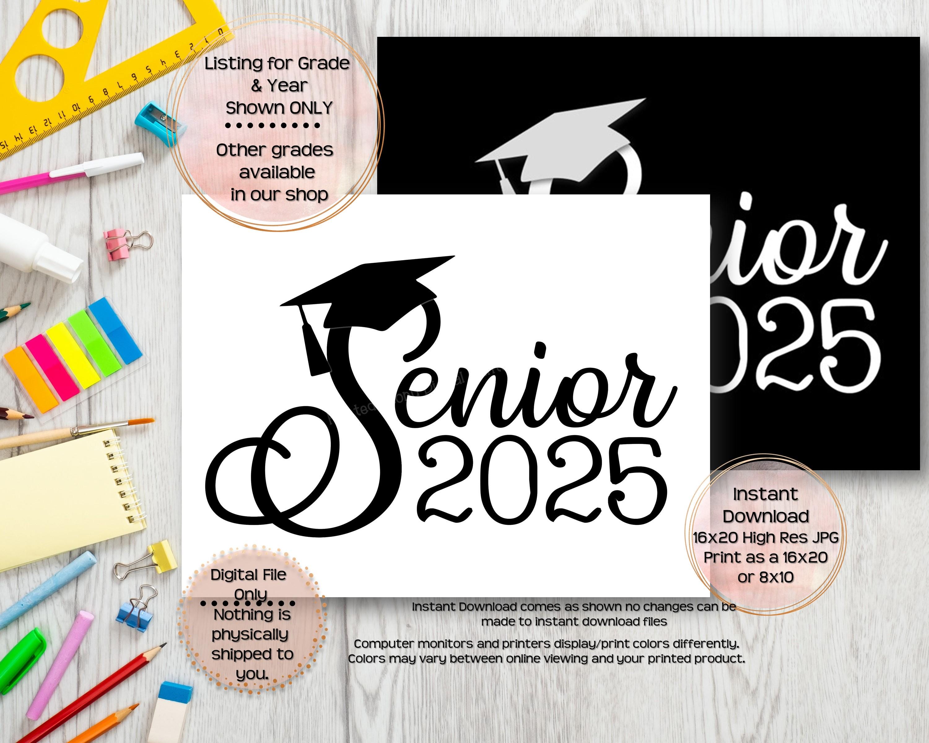 Printable Graduation Sign Graduation Party Decorations Senior 2024 ...