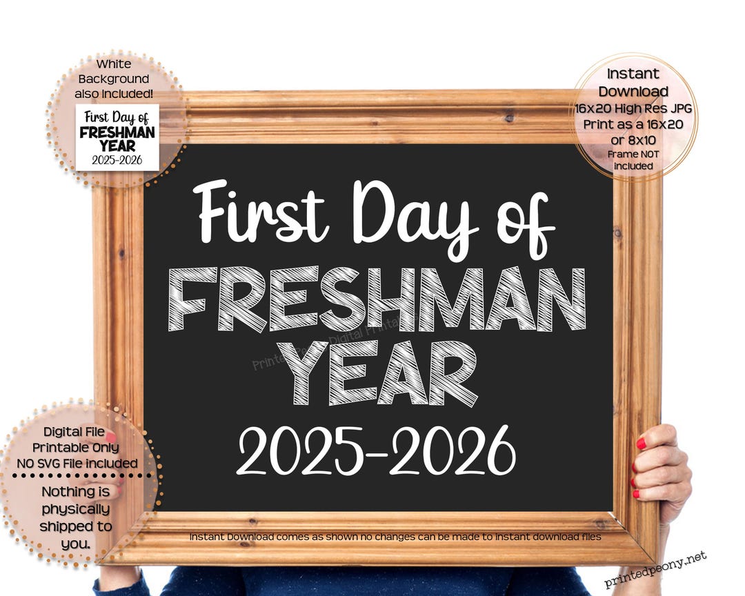 First Day of Ninth Grade Printable Sign First Day of School Sign 9th ...