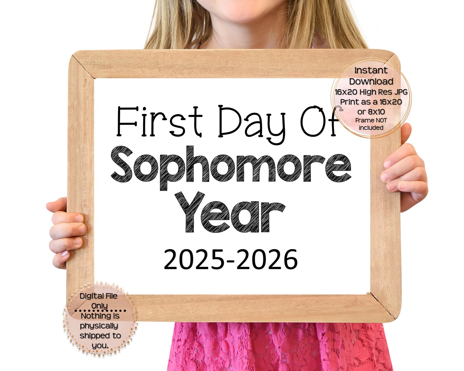 First & Last Day of Tenth Grade Printable Sign Last Day of School 10th ...