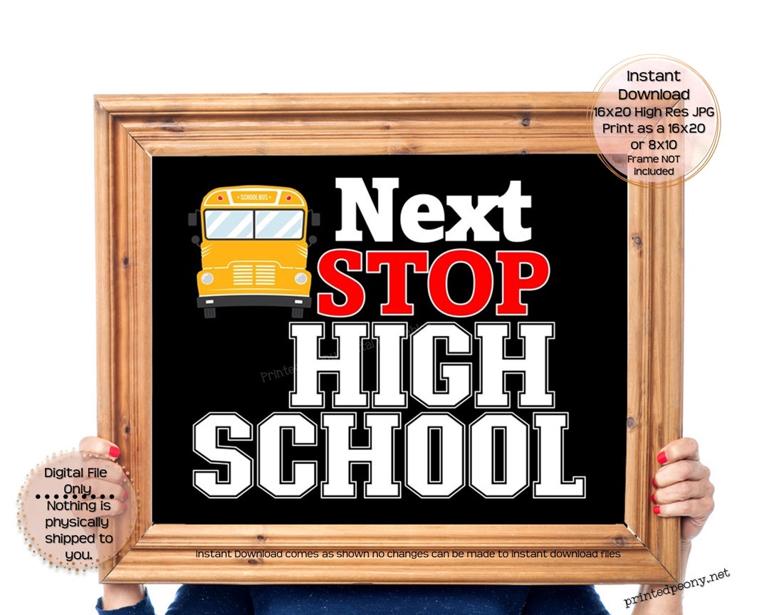 Last Day of Middle School Printable Sign End of School Sign 8th Grade ...