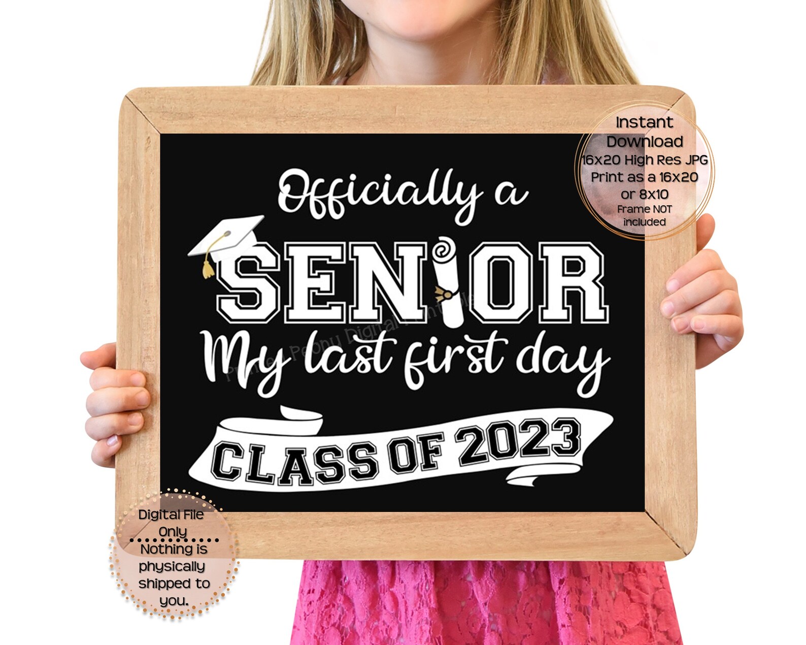 First Day of Senior Year Printable Sign First Day of School - Etsy