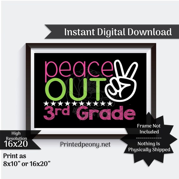 3rd Grade Sign - Etsy