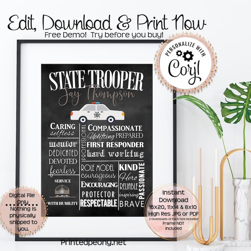 State Trooper - Etsy