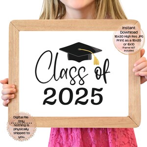 Printable Graduation Sign Graduation Party Decoration Senior 2025 ...
