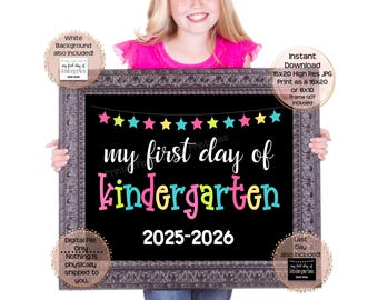 First Day of First Grade Printable Sign End of School Sign 1st Grade ...
