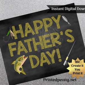 Happy Father's Day Photo Prop Happy Father's Day Fishing Gift for Dad ...