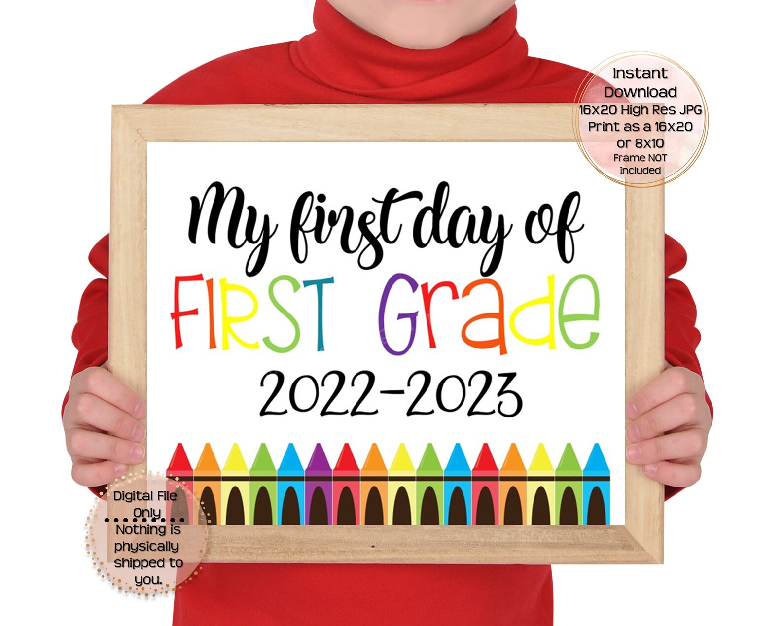 First Day of First Grade Printable Sign First Day of School - Etsy
