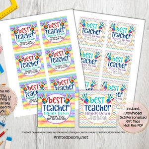 Hands Down Best Teacher Gift Tags for Teacher Thank You Gift Teacher ...