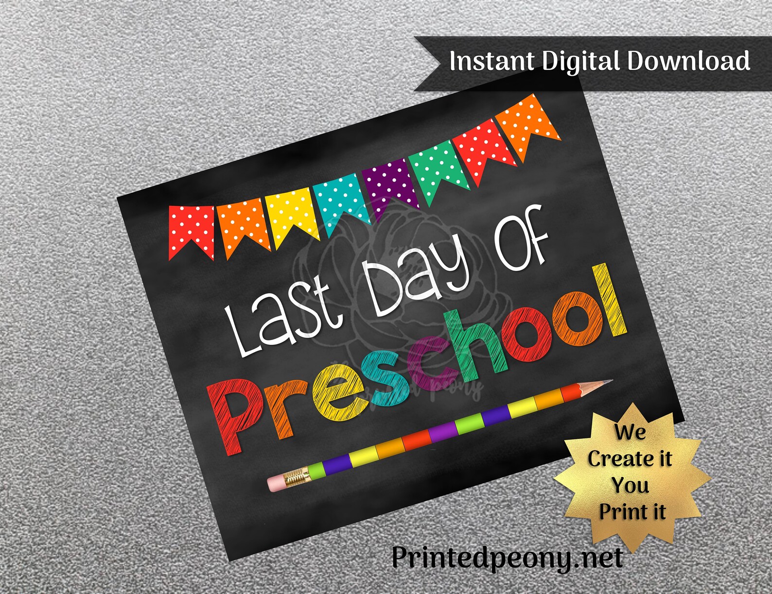 Last Day of Preschool Printable Sign End of School Sign Pre-k - Etsy