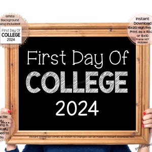 First Day of College Printable Sign First Day of School Sign College ...