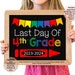 Last Day of Fourth Grade Printable Sign End of School Sign 4th Grade ...